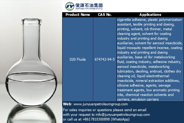 Desulfurizatized and dearomatizatized solvent - D20 Solvent - Junyuan ...